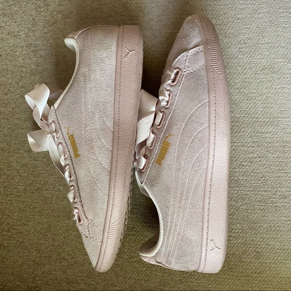 Puma | Shoes | Puma Vikki Ribbon Satin Sneakers | Poshmark